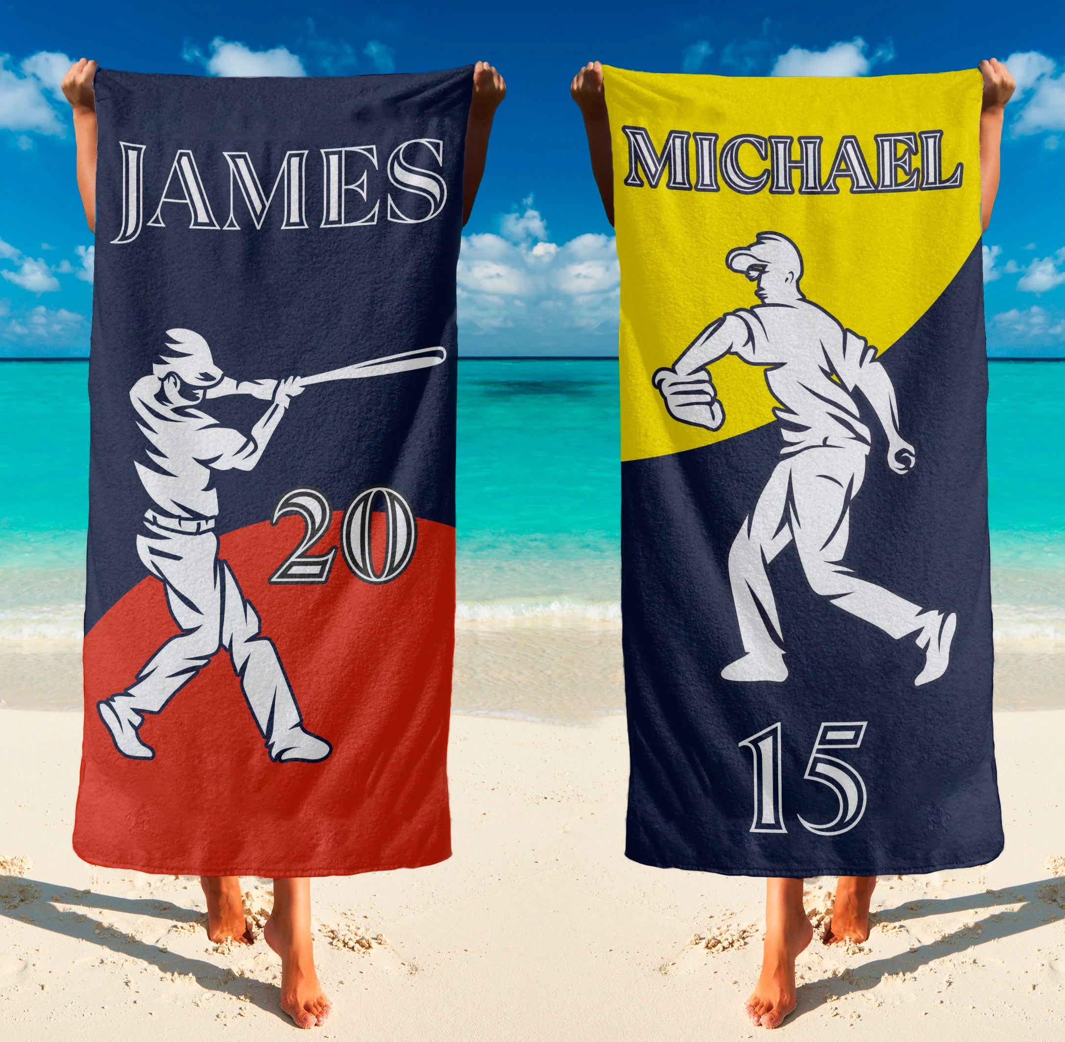 Custom Printed Sport Towels Personalized Baseball Team Gifts ...