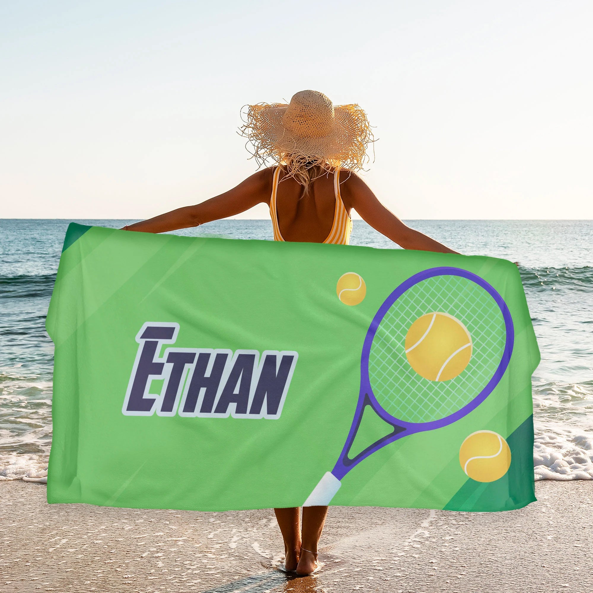 Personalized Sports Beach Towels Custom Tennis Players Gifts ...