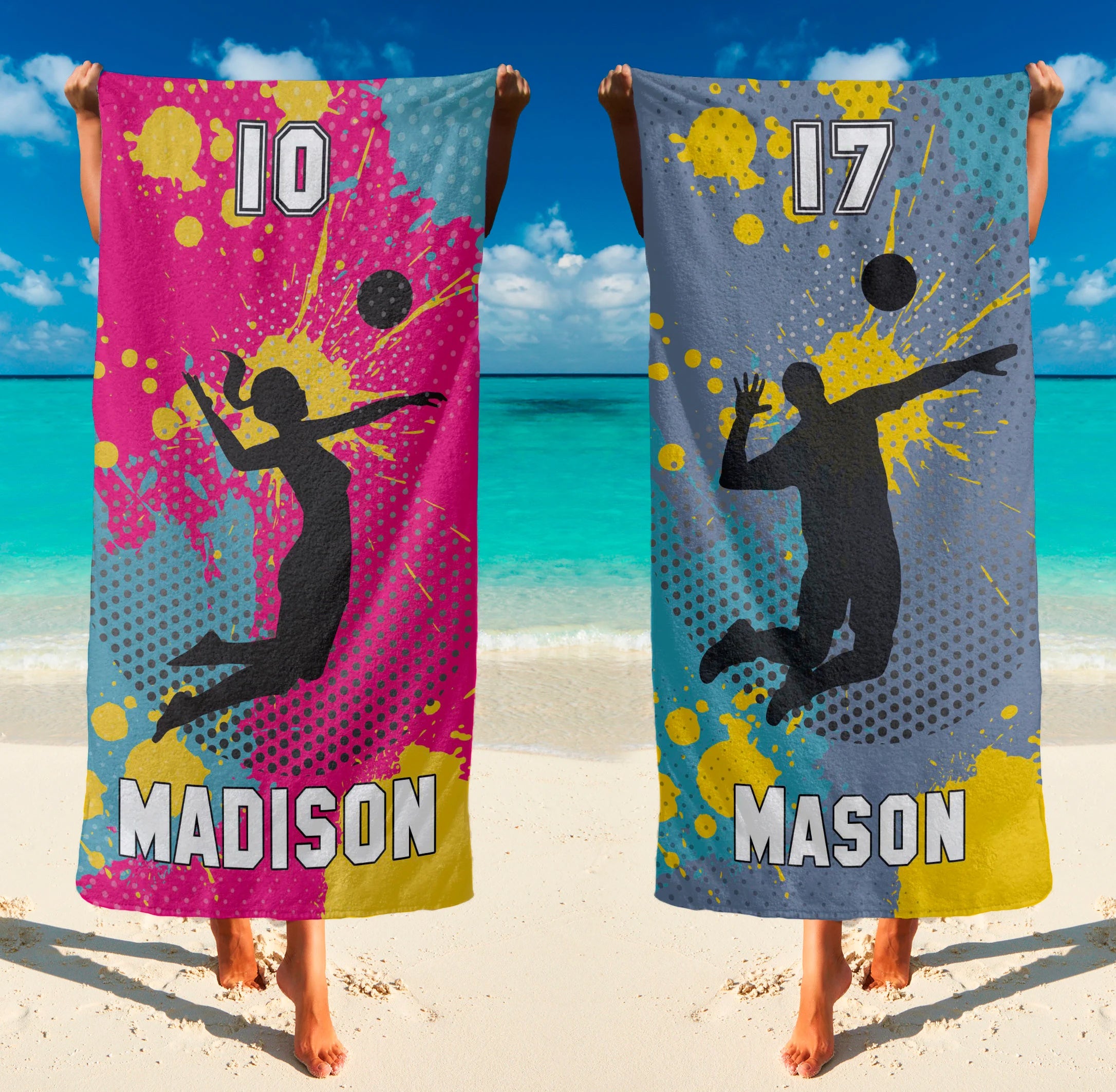Custom Printed Beach & Sports towels | Personalized Bathroom Towels ...